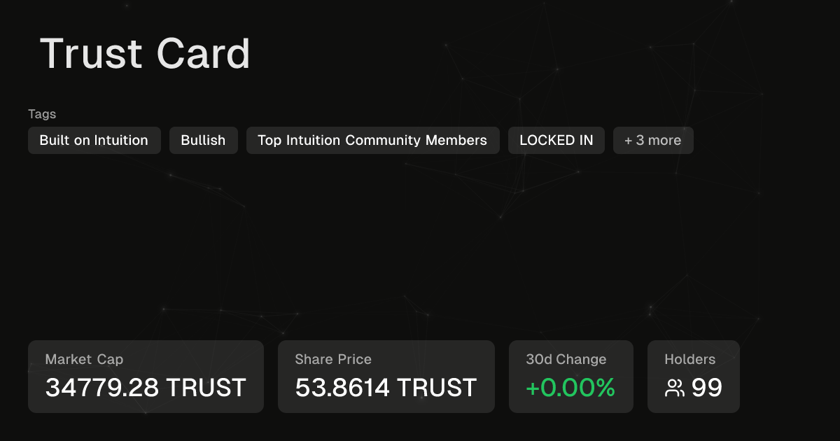 Trust Card | Intuition